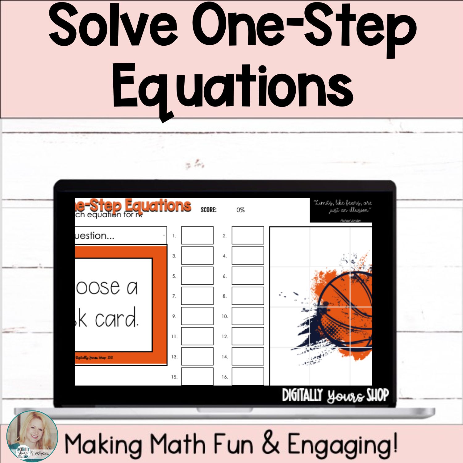 6th Grade Solve One-Step Equations Self-Checking Digital Resource ...