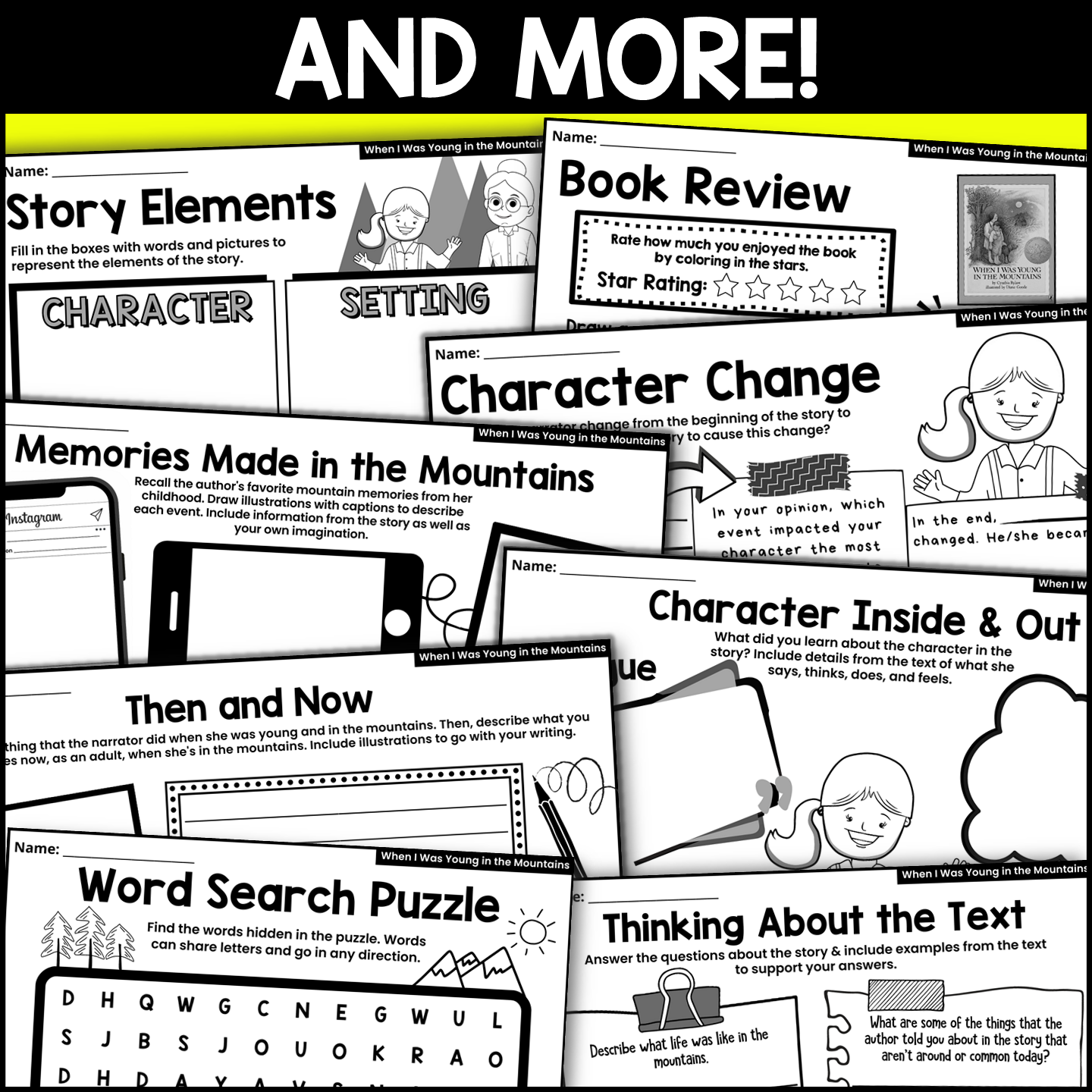 When I Was Young in the Mountains Read Aloud Book Companion Activities ...