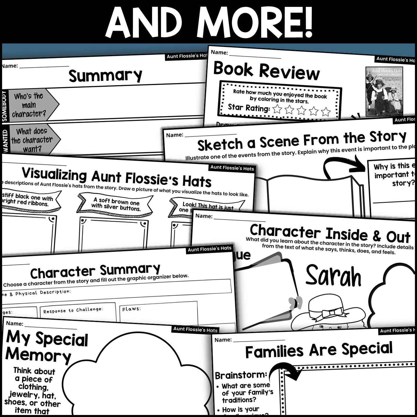 Aunt Flossie's Hats and Crab Cakes Later Read Aloud Book Companion ...