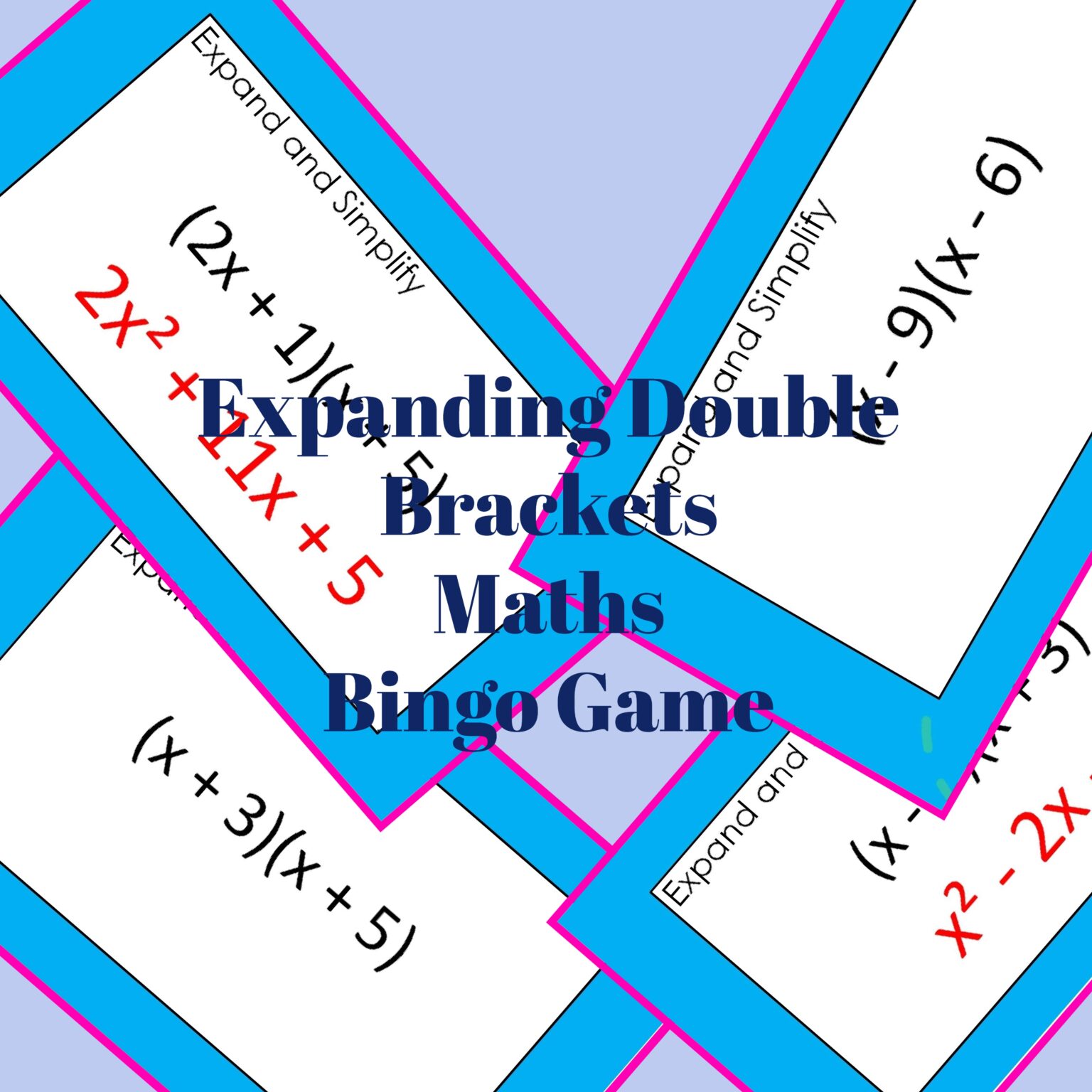 Expanding Double Brackets Bingo Game Activity | Made By Teachers