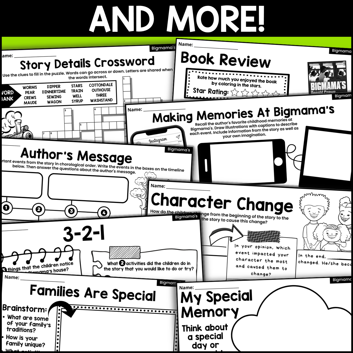 Bigmama's by Donald Crews Read Aloud Book Companion Activities for IRA ...