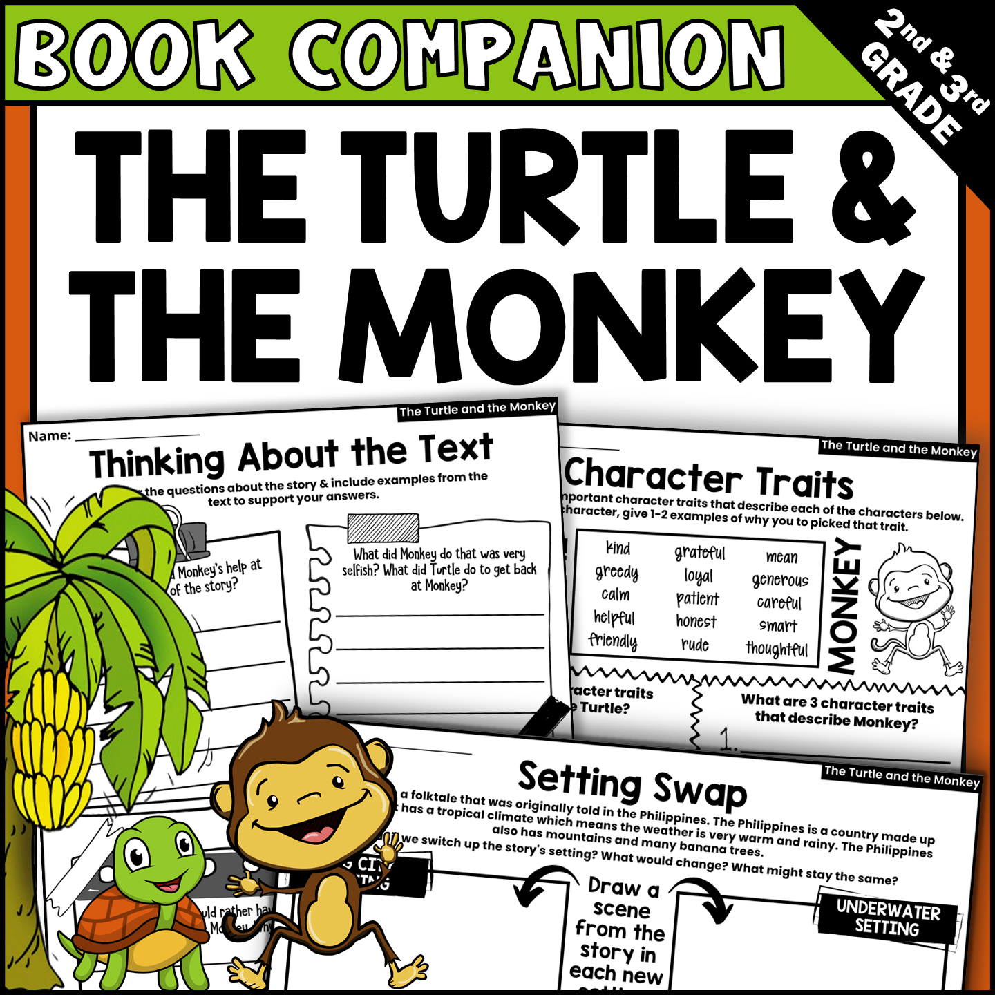 The Turtle and the Monkey Read Aloud Book Companion Activities for IRA ...