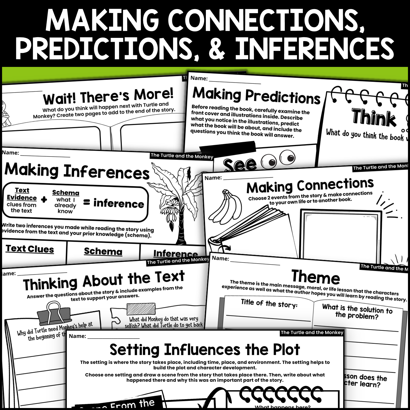 The Turtle and the Monkey Read Aloud Book Companion Activities for IRA ...
