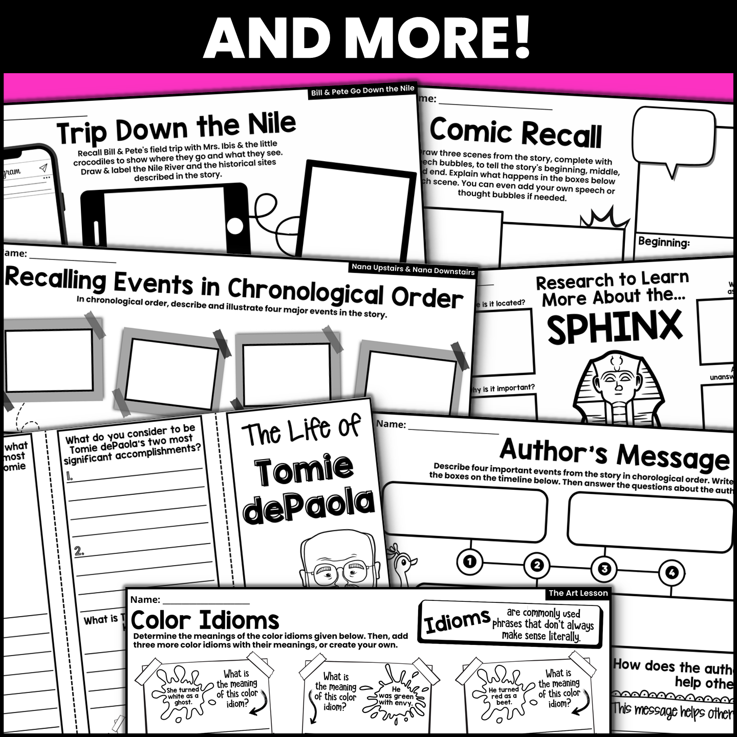 Tomie dePaola: Writing From Life Read Aloud Activities BUNDLE for IRA ...