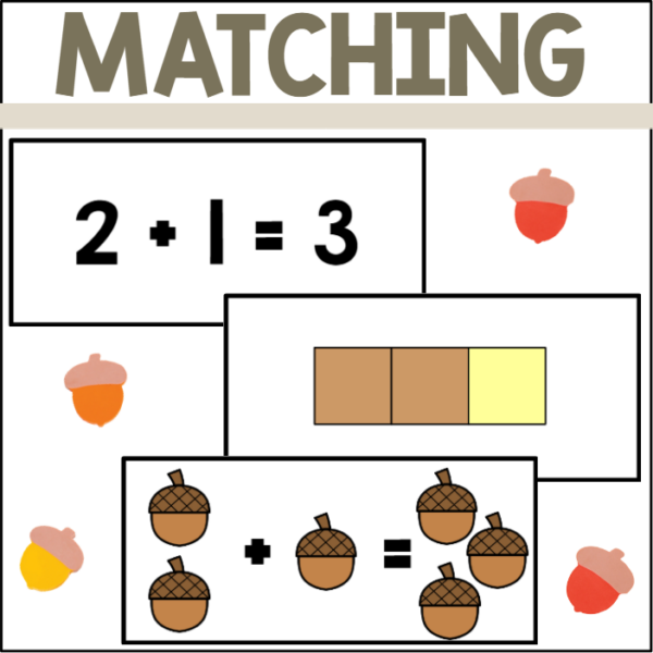 Acorn Addition Number Bonds: Kindergarten Math Centers | Made By Teachers