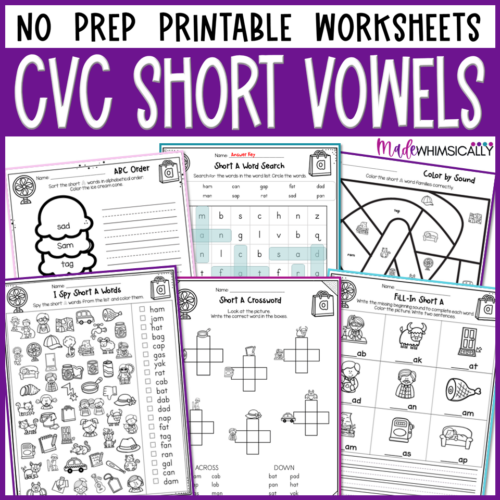 FREE Phonics Skills Printable Worksheets, Long Vowels, R-Vowels, Blends ...
