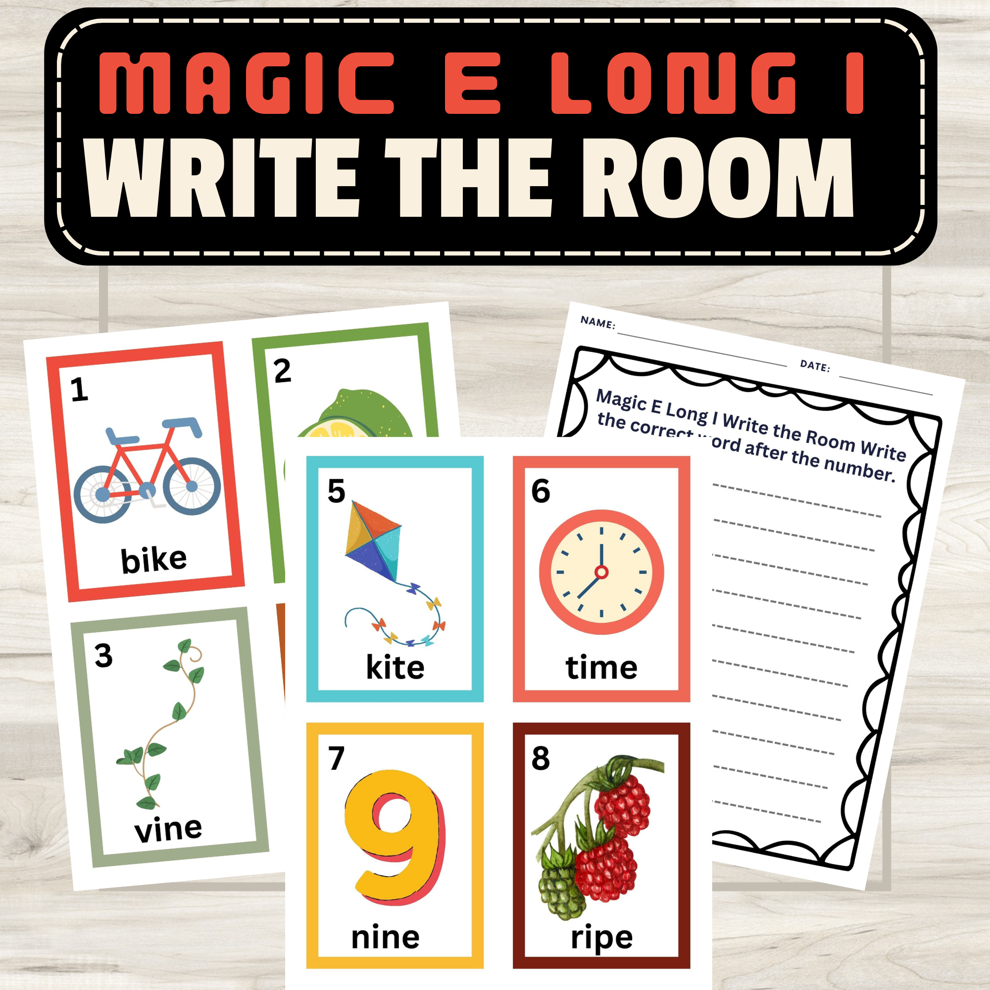 Magic E Long I Write the Room: Ignite Literacy and Writing Skills for ...