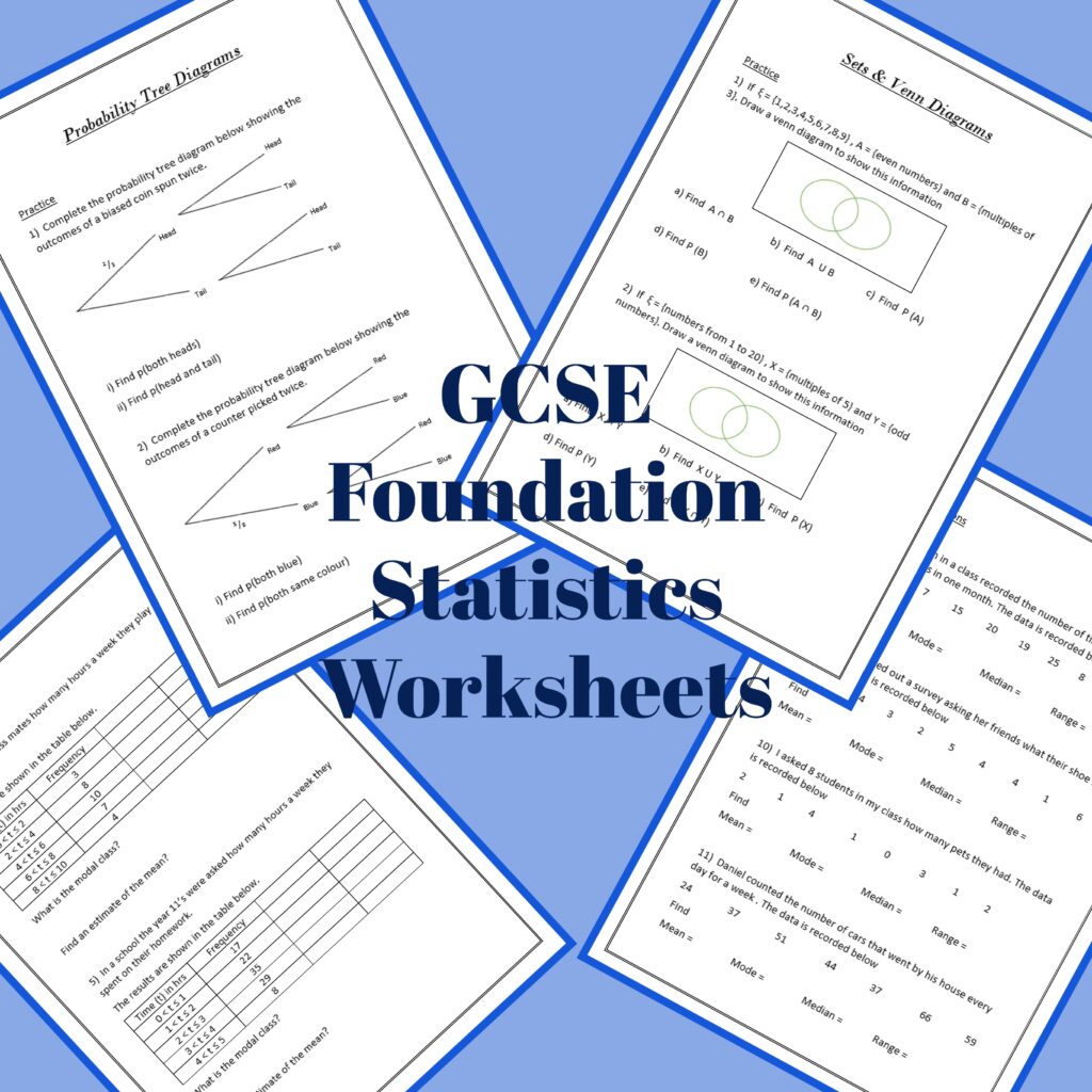 10 GCSE Foundation Statistics Worksheets | Made By Teachers