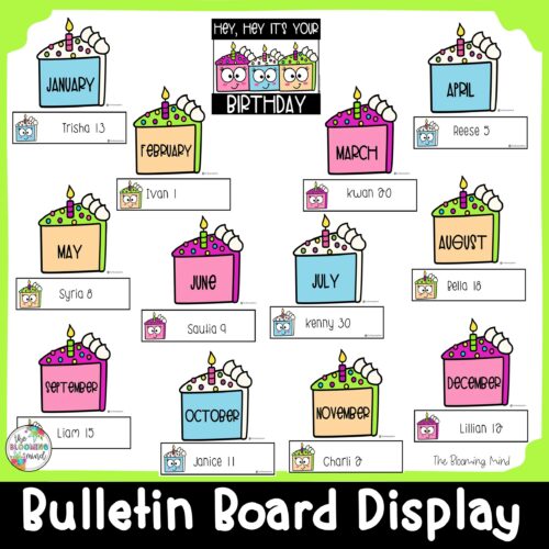 Birthday Cake Birthday Bulletin Board | Made By Teachers