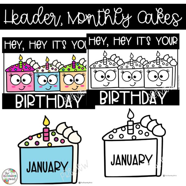 Birthday Cake Birthday Bulletin Board | Made By Teachers