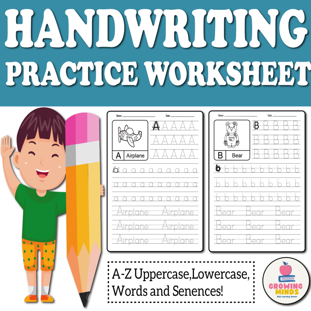 Alphabet ABC Handwriting Practice worksheet |Tracing Alphabet & Phrases ...