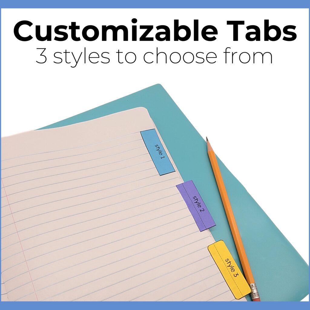 Back to School Journal Organization - Interactive Notebook Essentials ...