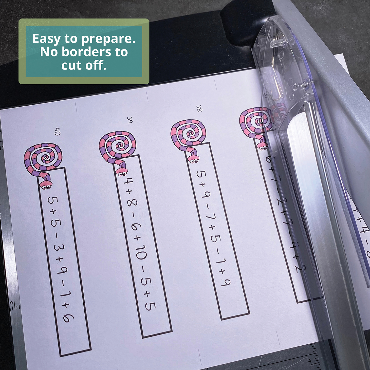 Montessori Math Subtraction Snake Game Cards (Numeral Version) Facts ...