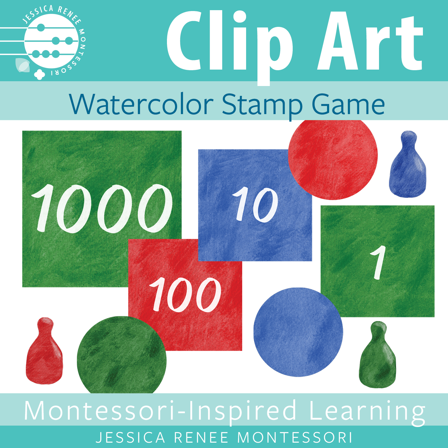 Montessori Math Stamp Game Clip Art | Made By Teachers