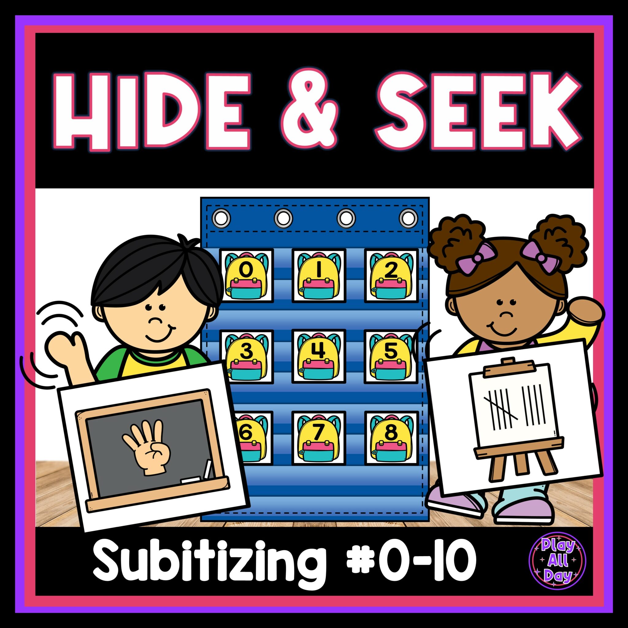 Back to School Subitizing HIDE & SEEK | Pocket Chart Game | Numbers 0 ...