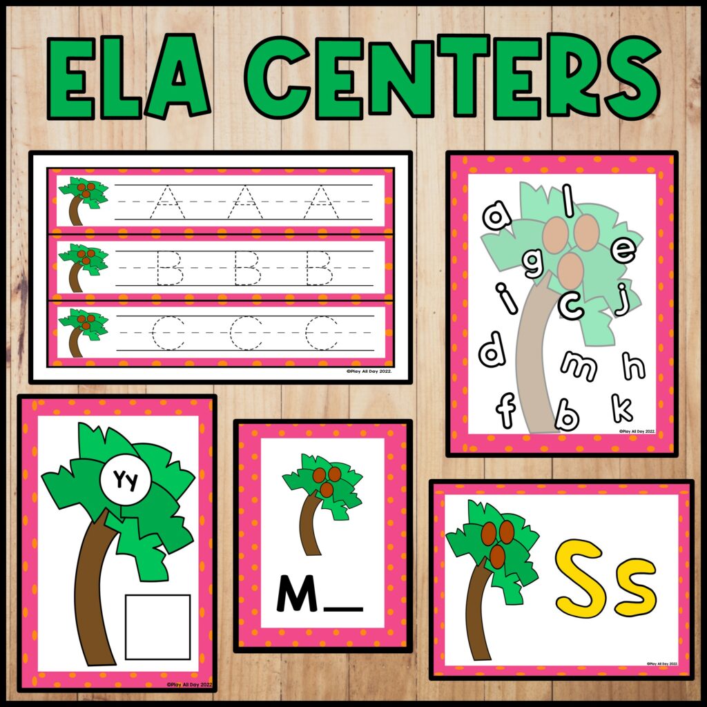 Chicka Chicka Boom Boom Math and Literacy Centers | Made By Teachers