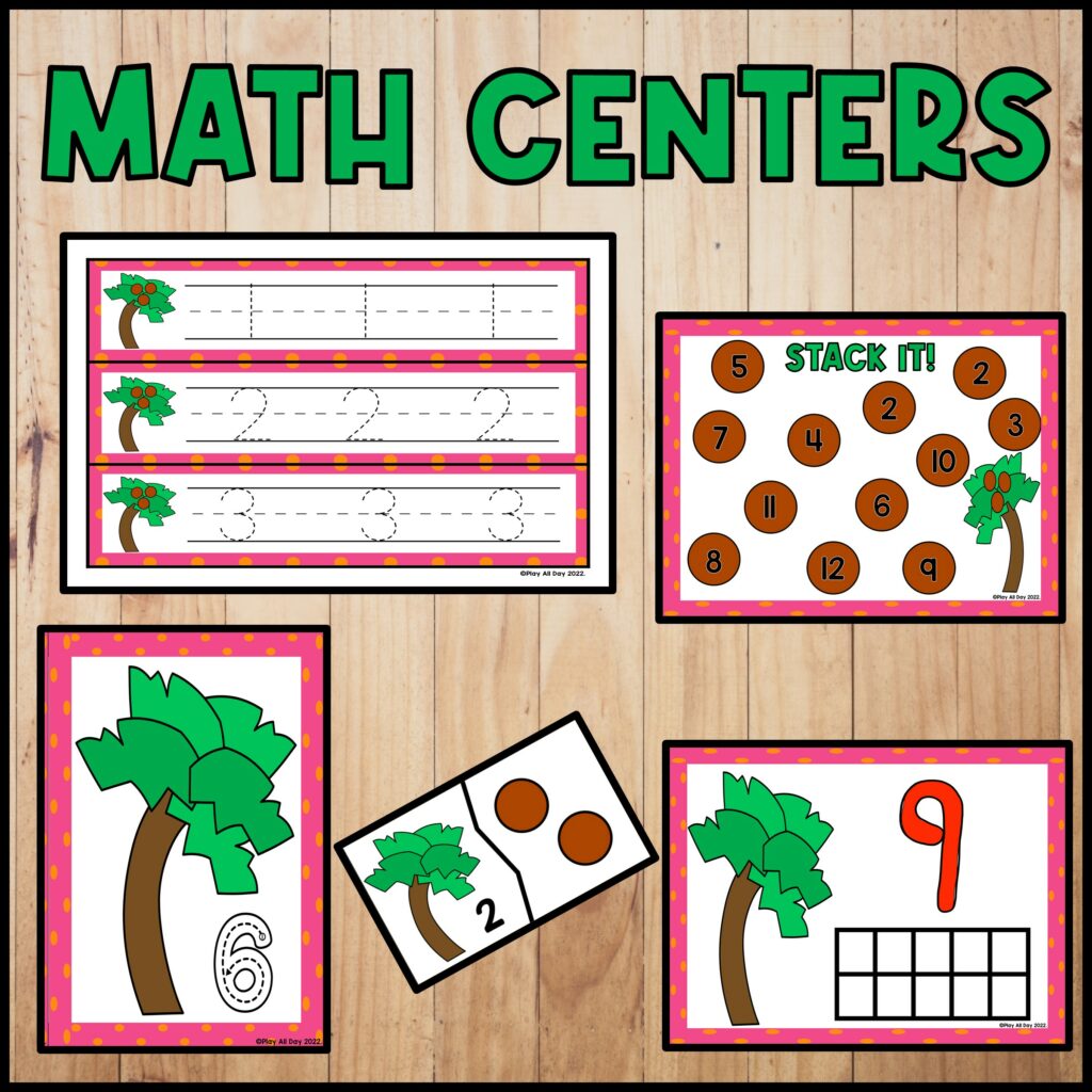 Chicka Chicka Boom Boom Math and Literacy Centers | Made By Teachers