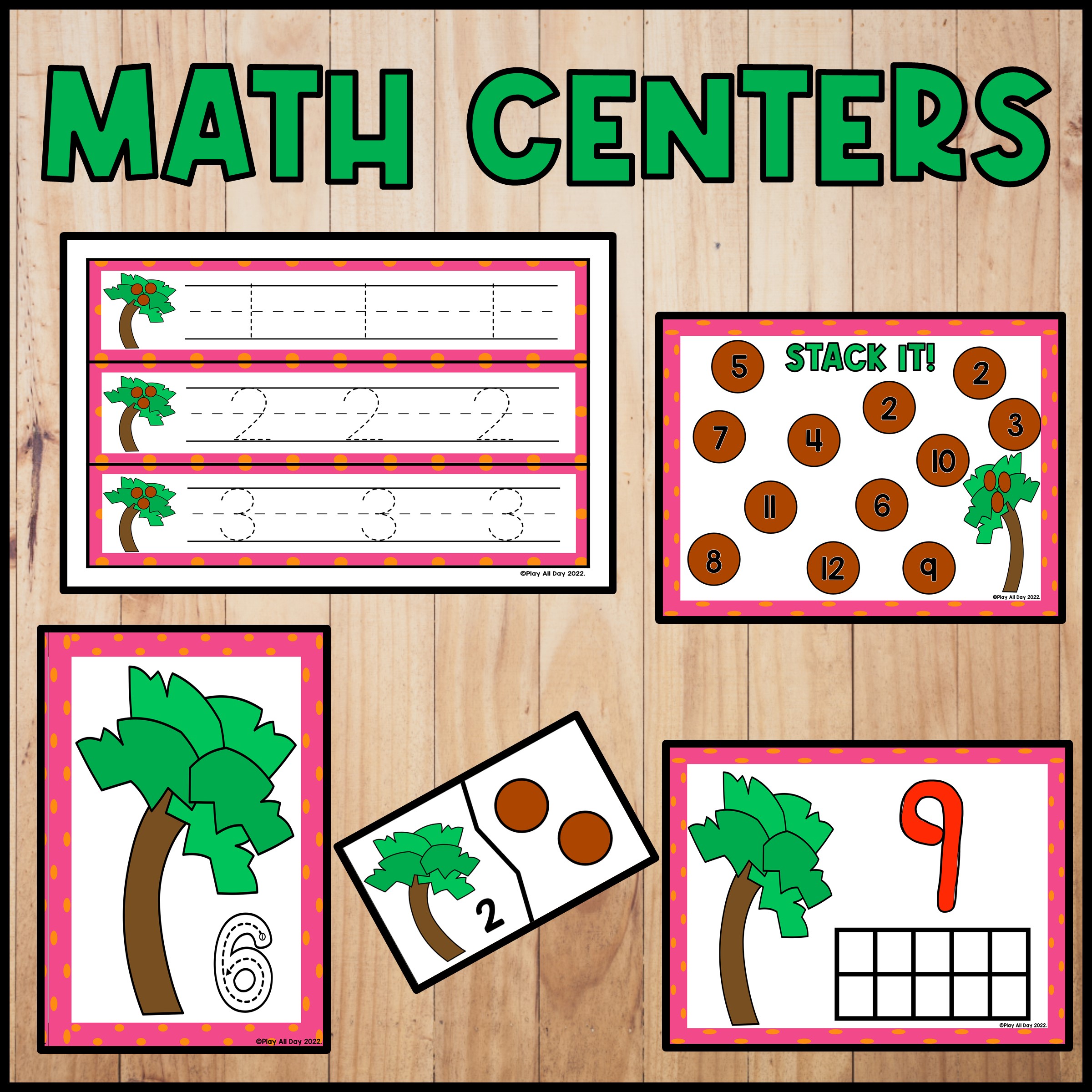 Chicka Chicka Boom Boom Math and Literacy Centers | Made By Teachers