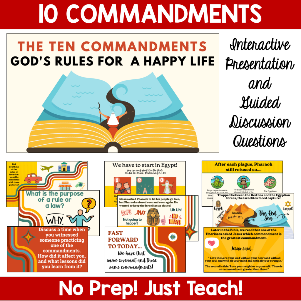 The Ten Commandments: Interactive Presentation, Discussion Prompts and ...