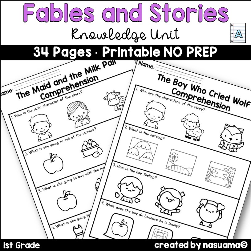 Fables and Stories - 1st Grade Knowledge ELA Worksheets | Made By Teachers