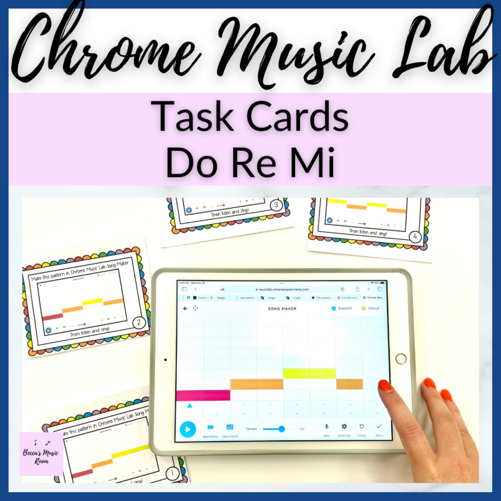 Chrome Music Lab Solfege Task Card BUNDLE for STEAM Elementary Music ...