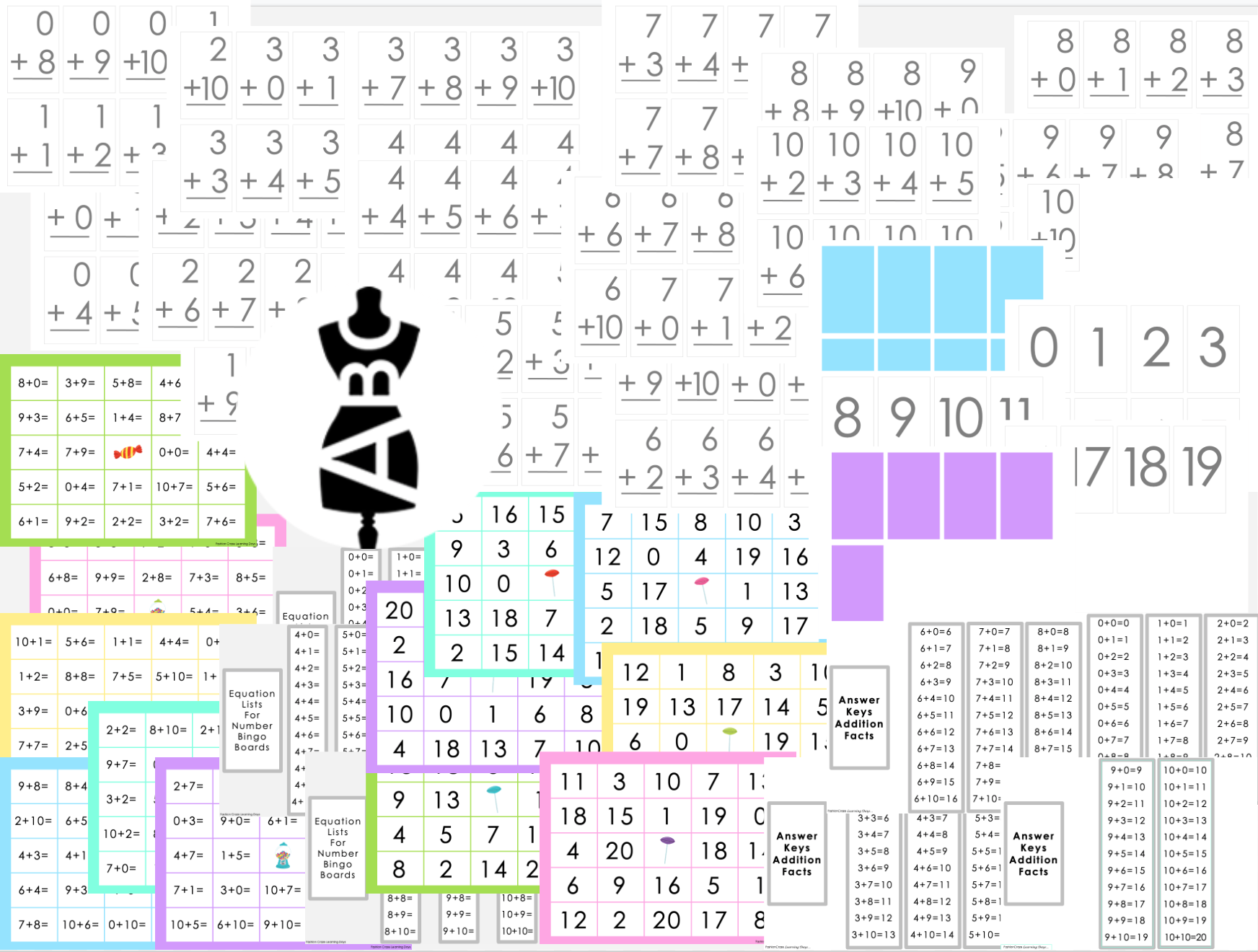 Addition Math Activities with Matching Games, Bingo and More | Made By ...