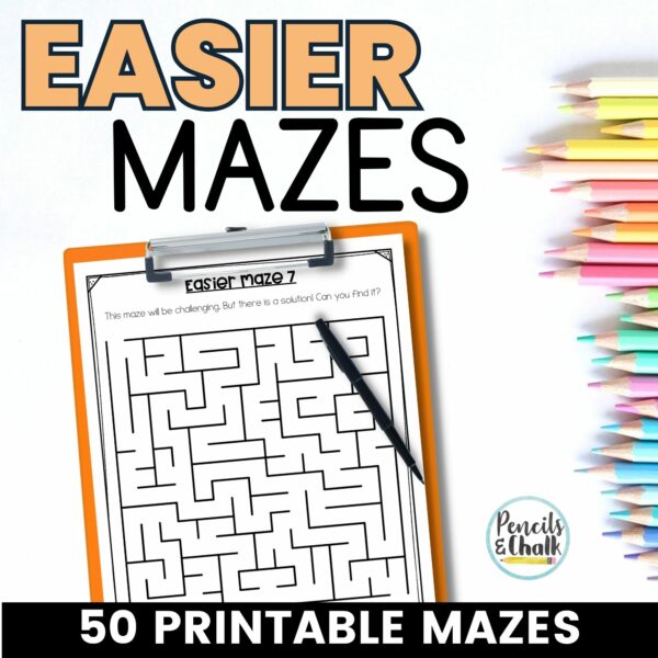 Early and Fast Finishers Mazes -- 50 Easy Maze Puzzles for Young ...