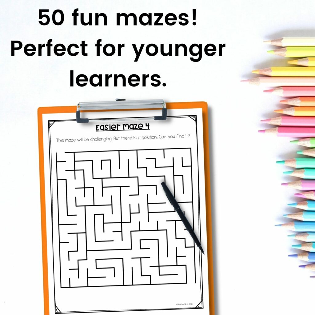 Early and Fast Finishers Mazes -- 50 Easy Maze Puzzles for Young ...