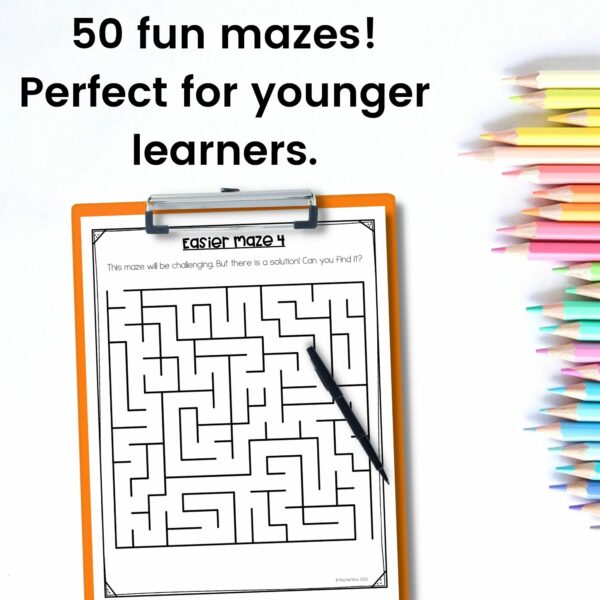 Early and Fast Finishers Mazes -- 50 Easy Maze Puzzles for Young ...
