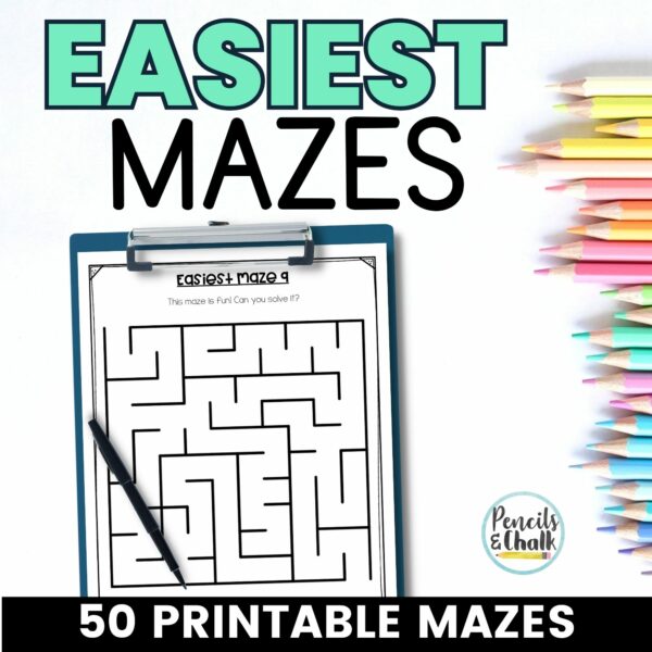 Early and Fast Finishers Maze Puzzles -- 50 Very Easy Mazes for Early ...