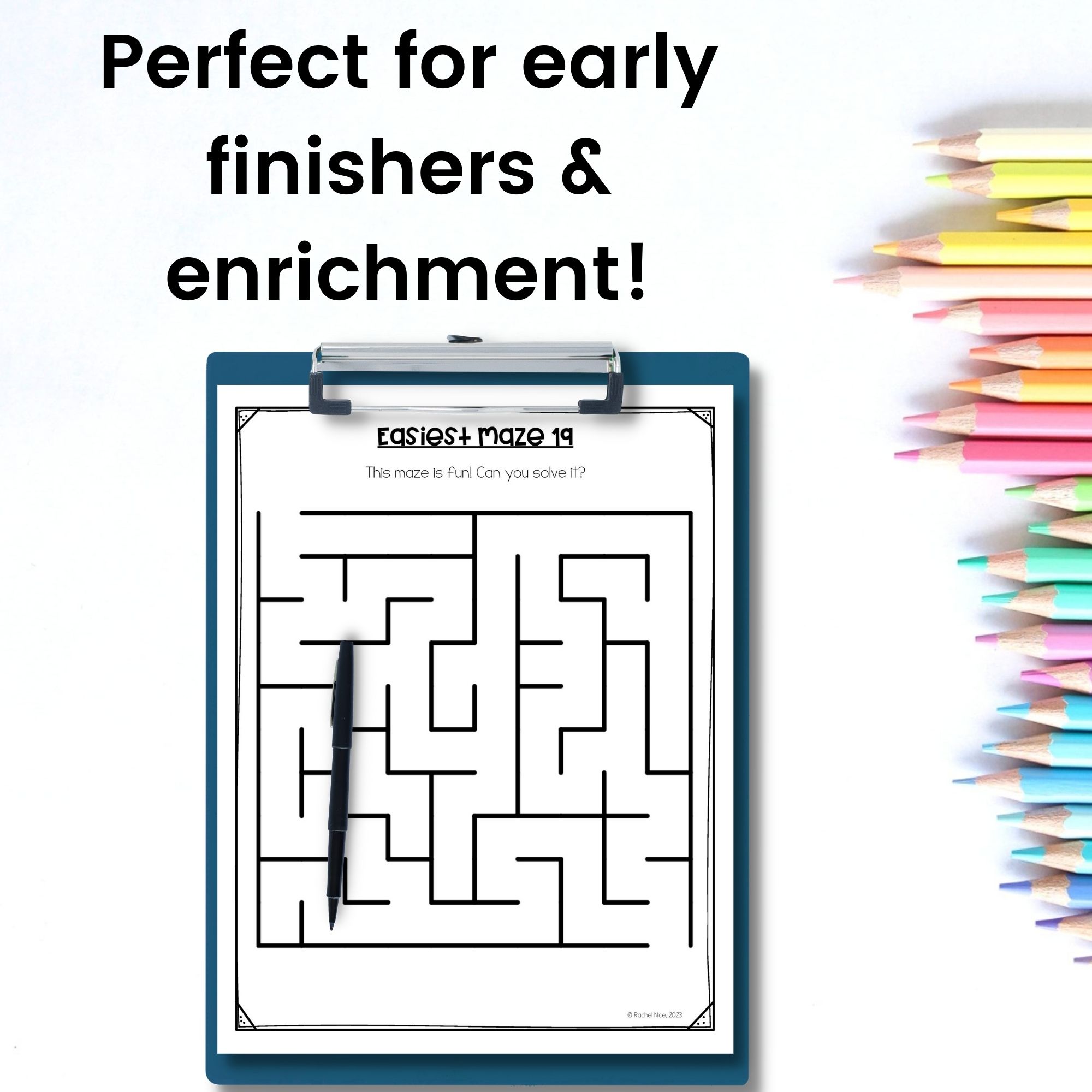Early and Fast Finishers Maze Puzzles -- 50 Very Easy Mazes for Early ...