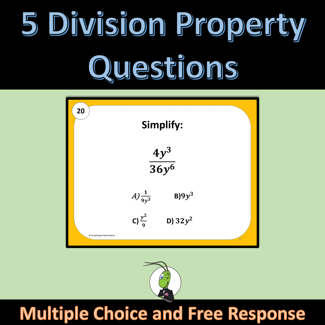 Exponent Properties Boom Digital Algebra 1 Task Cards | Made By Teachers