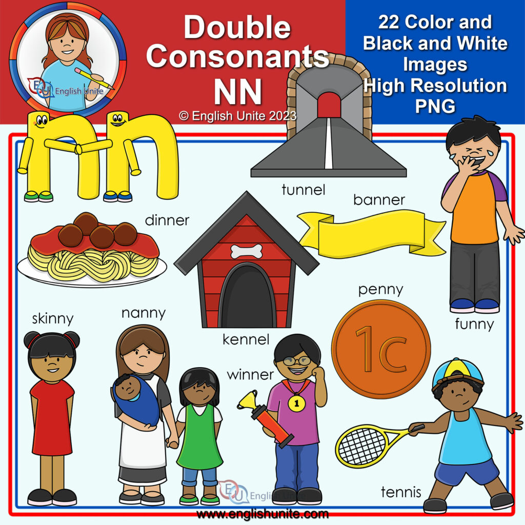 Clip Art - Double Consonants NN | Made By Teachers