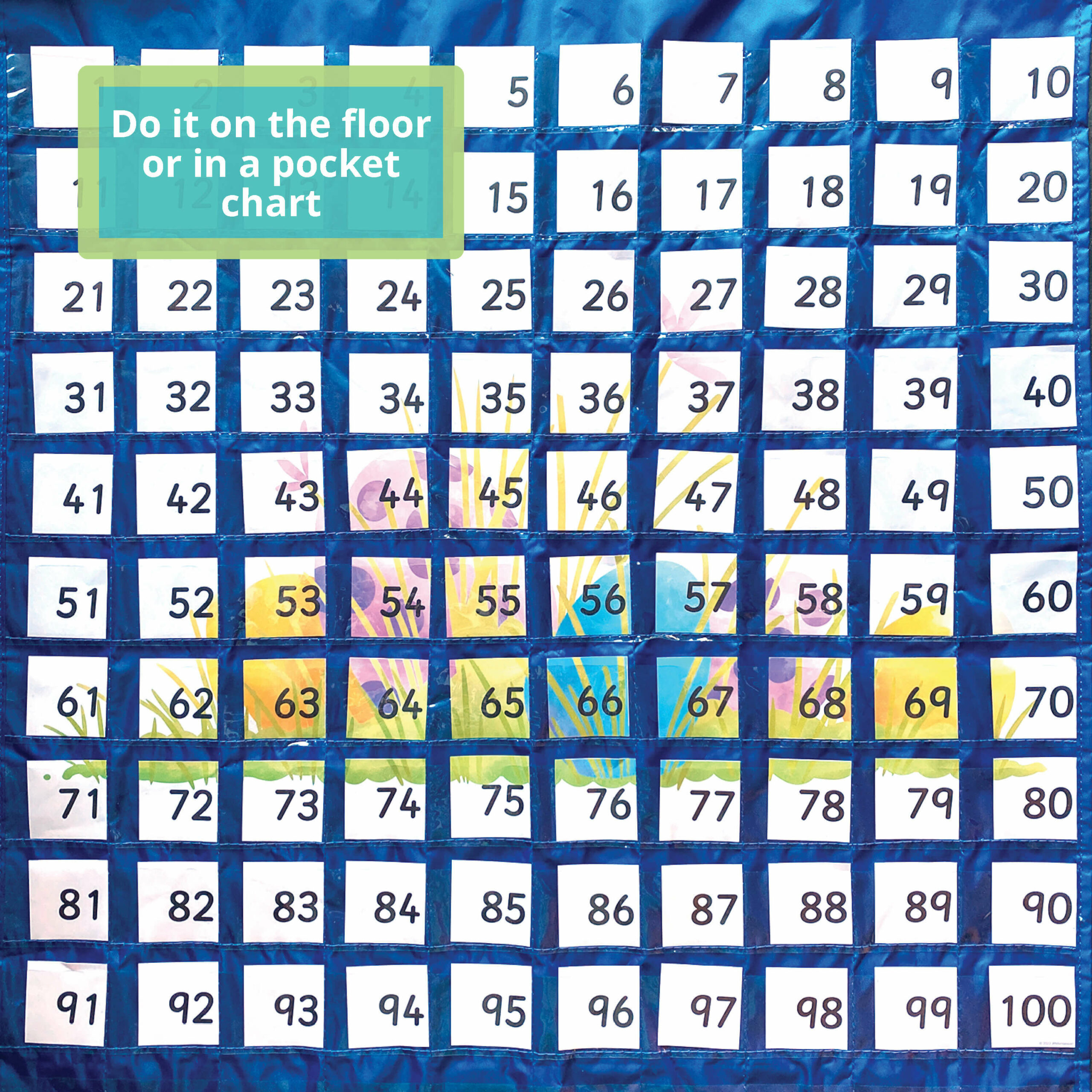 Montessori Math 100 Chart Spring and Easter Hidden Eggs | Made By Teachers