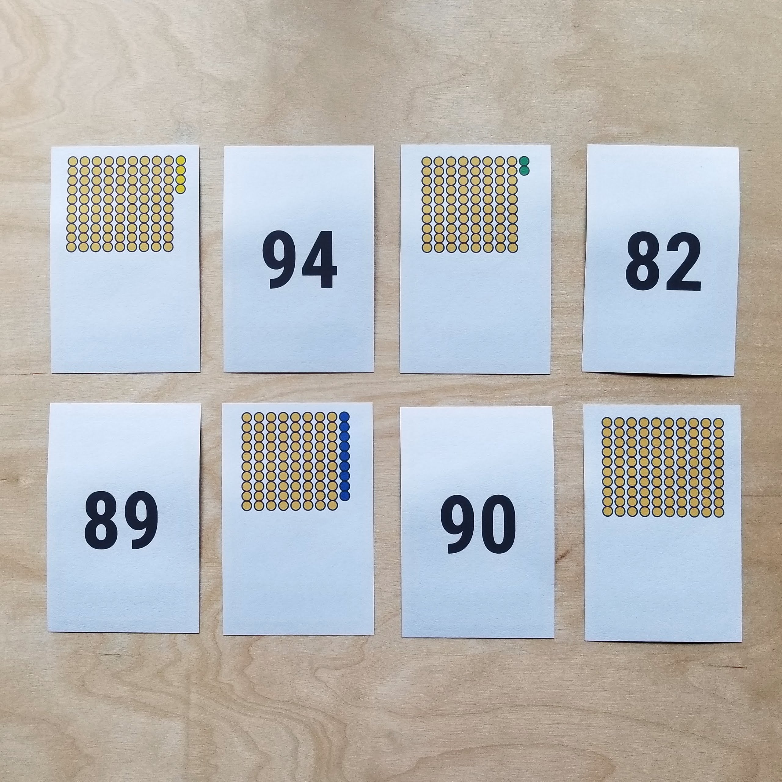 Montessori Math Memory Game: Beads and Numerals for 81-100 | Made By ...