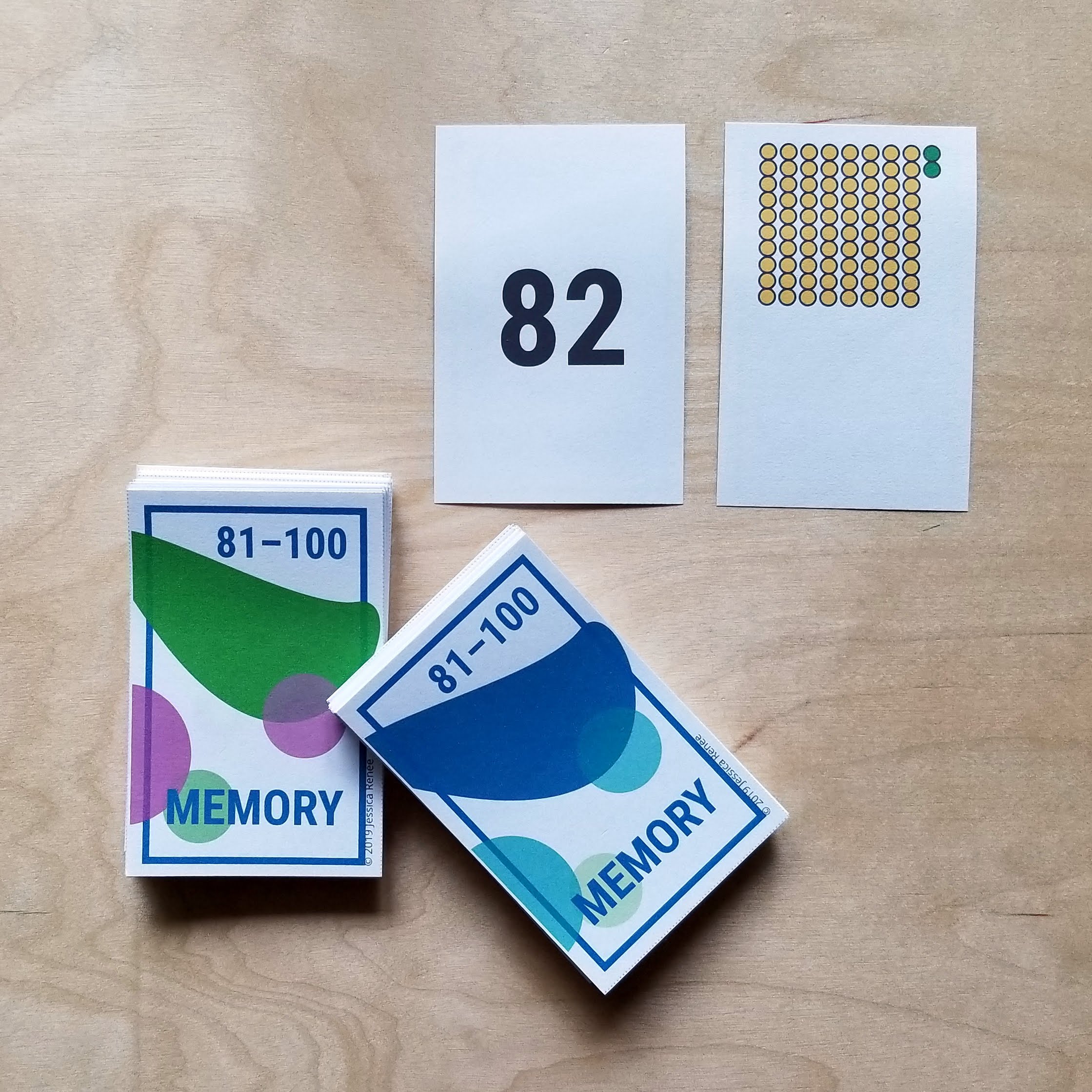 Montessori Math Memory Game: Beads and Numerals for 81-100 | Made By ...