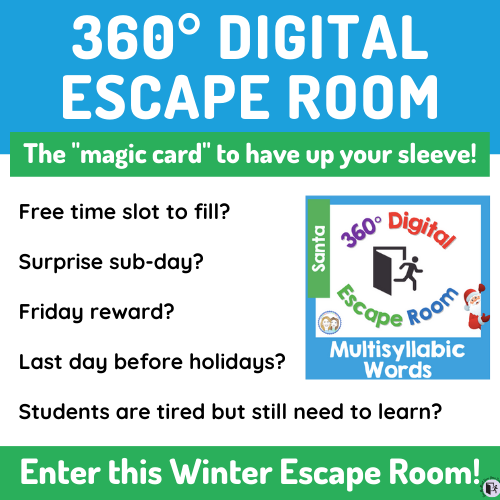 Multisyllabic Words | Reading Escape Room | 360 Digital Escape Room ...