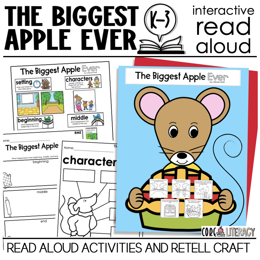 The Biggest Apple Ever Interactive Read Aloud | Sequencing RETELL Craft ...