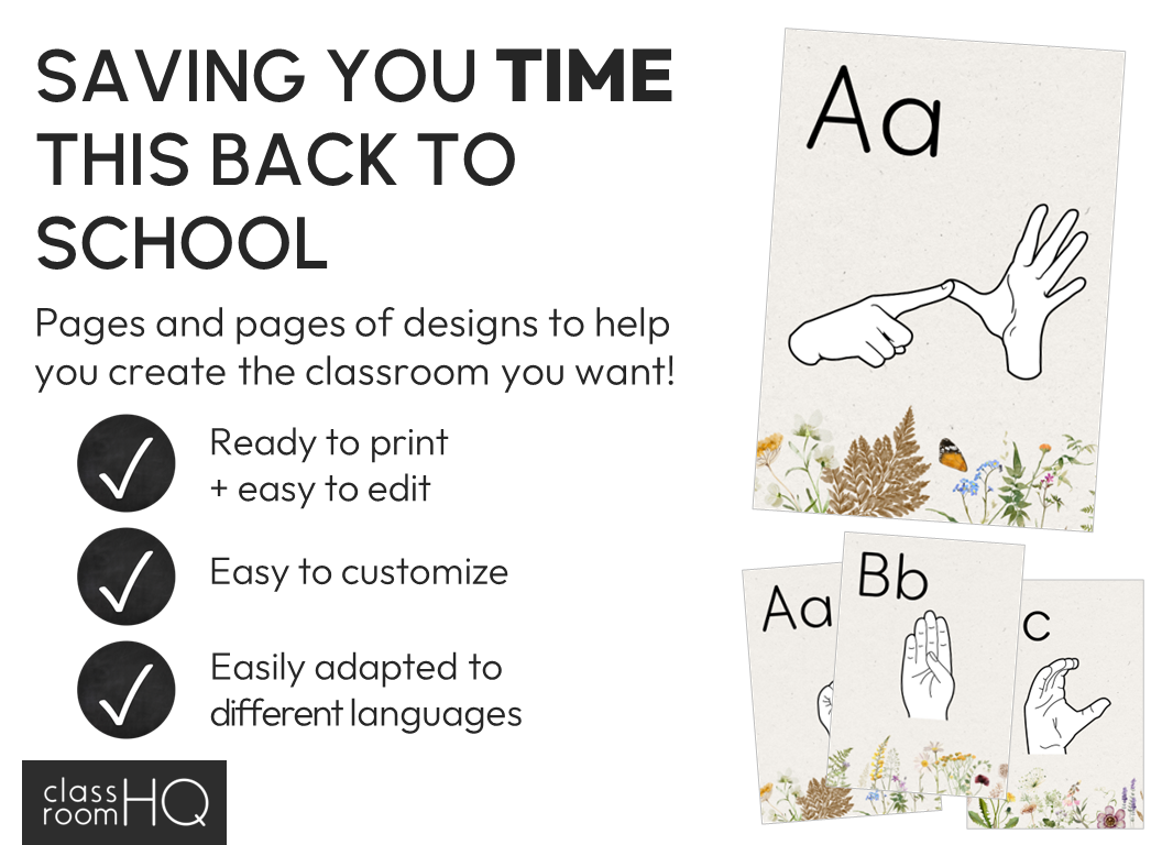 COTTAGECORE Alphabet Posters | Made By Teachers