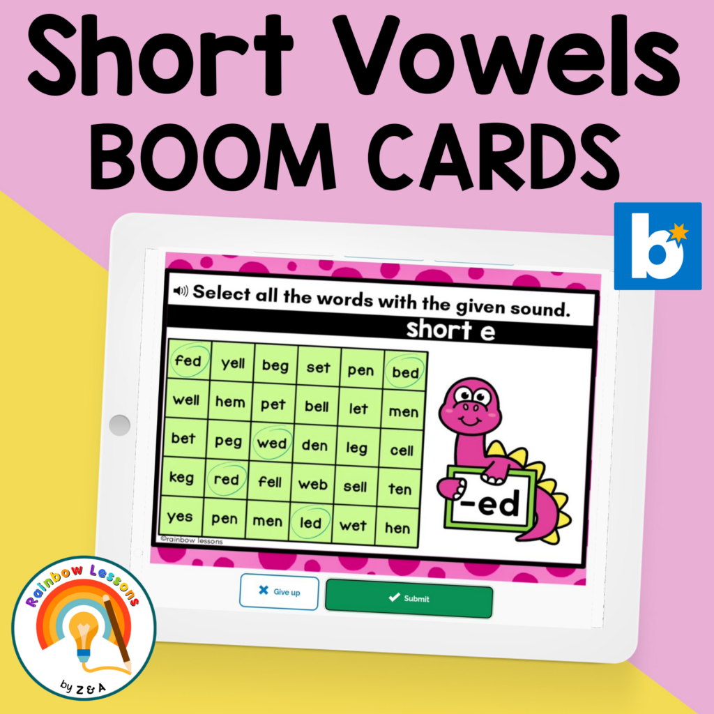 Short Vowels Review Boom Cards | Short Vowel Games | Short Vowel Sort ...
