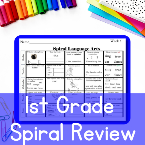 1st Grade Morning Work | ELA Spiral Review | Literacy Morning Work 1st ...