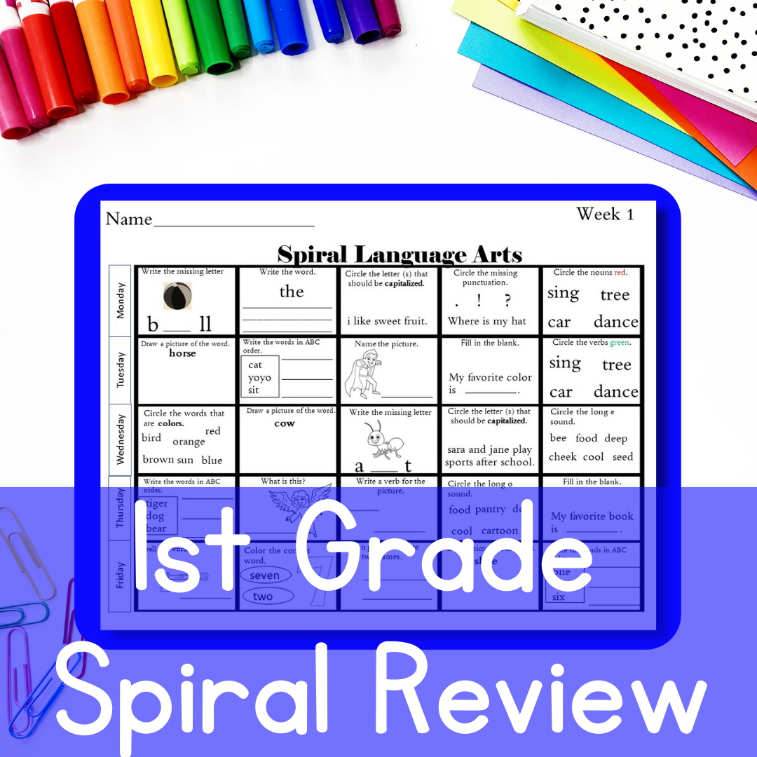1st Grade Morning Work | ELA Spiral Review | Literacy Morning Work 1st ...