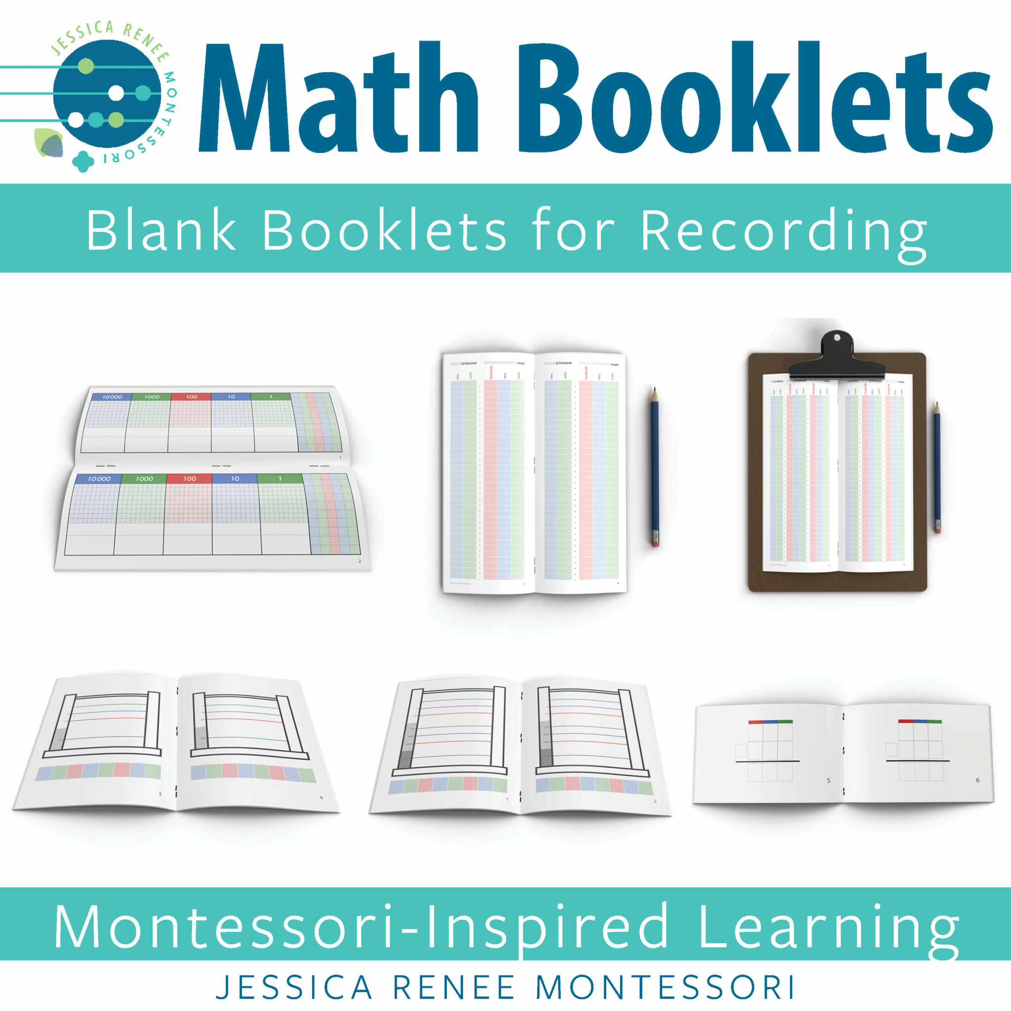 Blank Montessori Math Booklets for Recording Answers Bundle | Made By ...