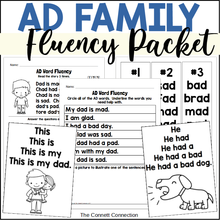 AD Word Family Fluency | Made By Teachers
