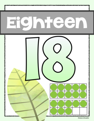 Number Posters Signs 0-20 Ten Frames Travel Adventure Watercolor Theme ...