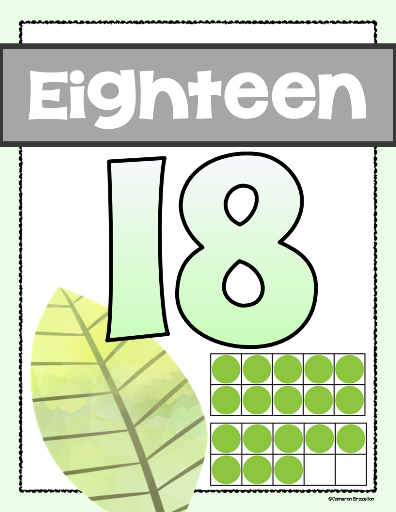 Number Posters Signs 0-20 Ten Frames Travel Adventure Watercolor Theme ...