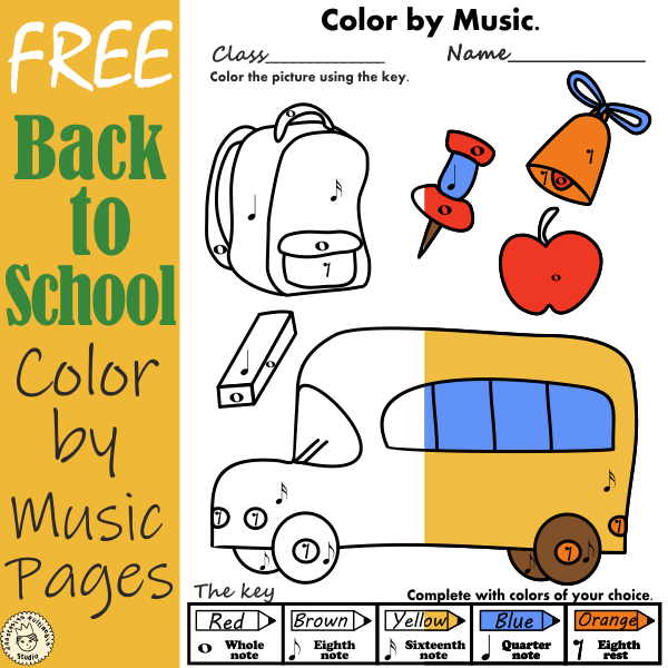 Free Back to School Color by Note Pages | Made By Teachers