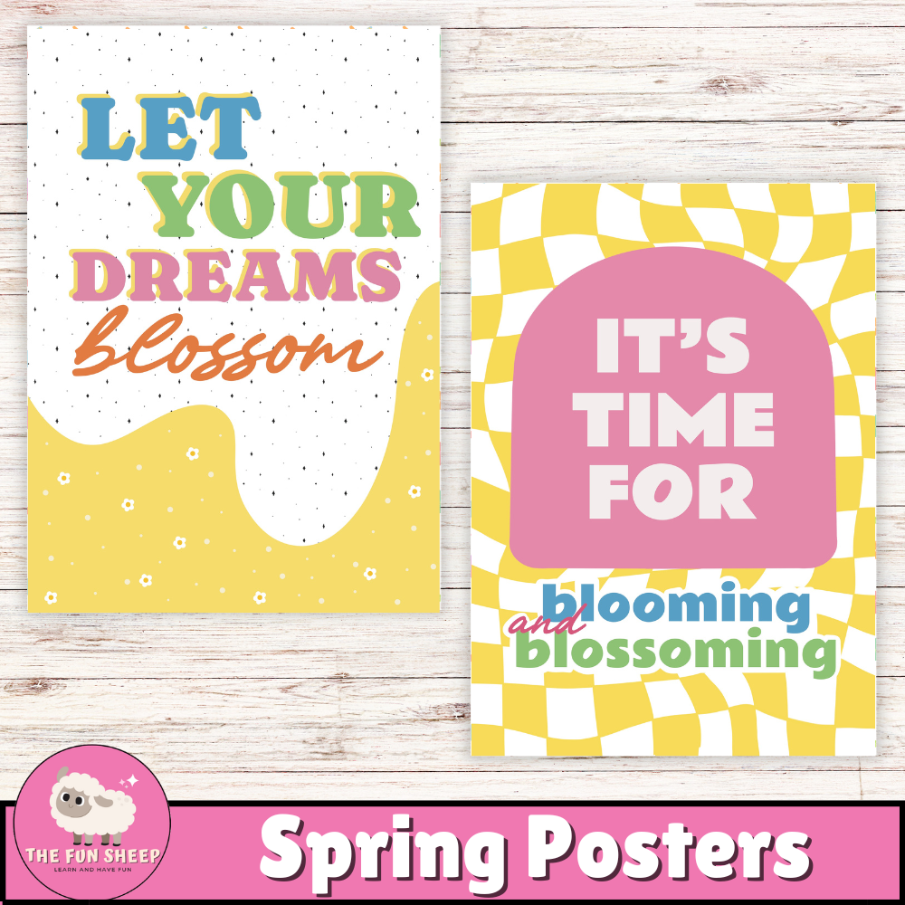 Spring Posters | Growth Mindset Classroom Decor - April Bulletin Board ...