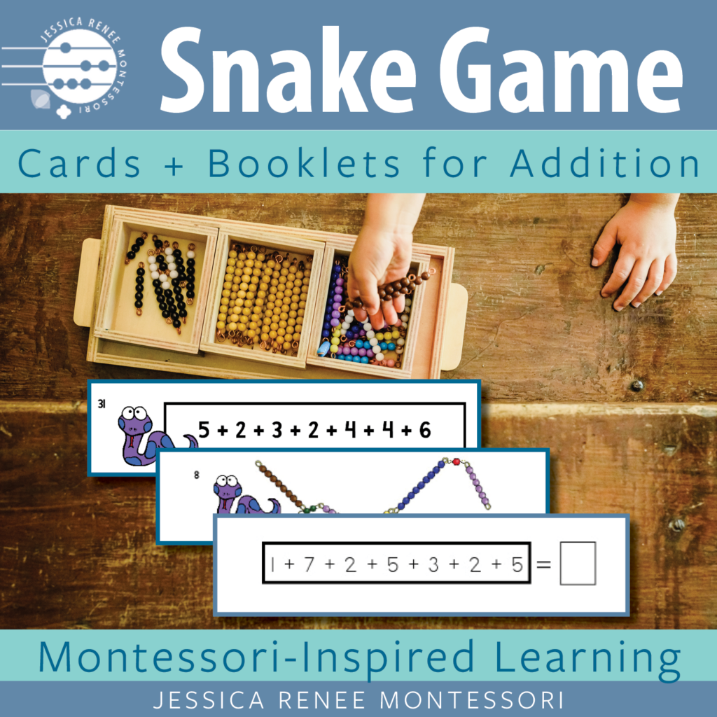 Montessori Math Addition Snake Game Bundle for Facts Practice | Made By ...