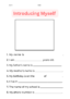 All About Me - printable Introducing Myself worksheet for grade 1, 2, 3 ...